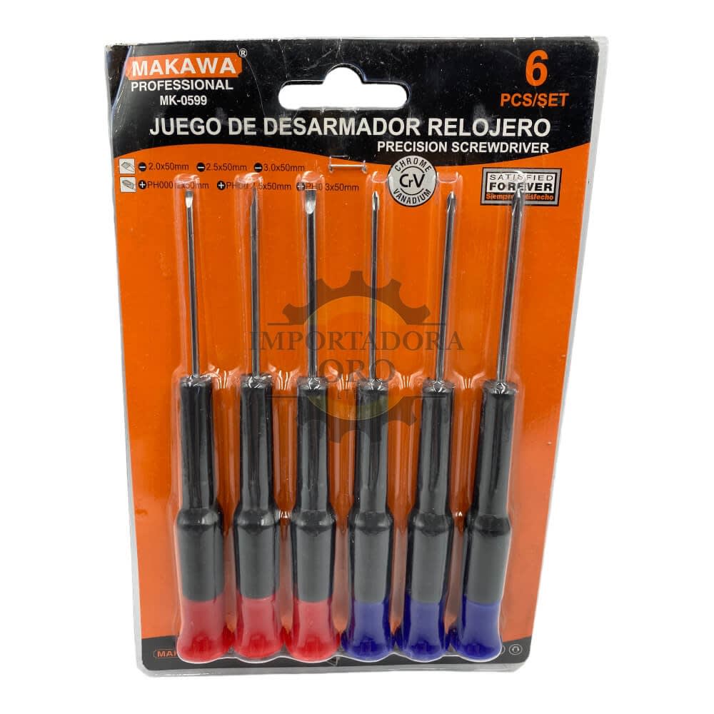 Juego de Destornillador Relojero 6 Piezas Mk0599 | Importadora Oro Limitada