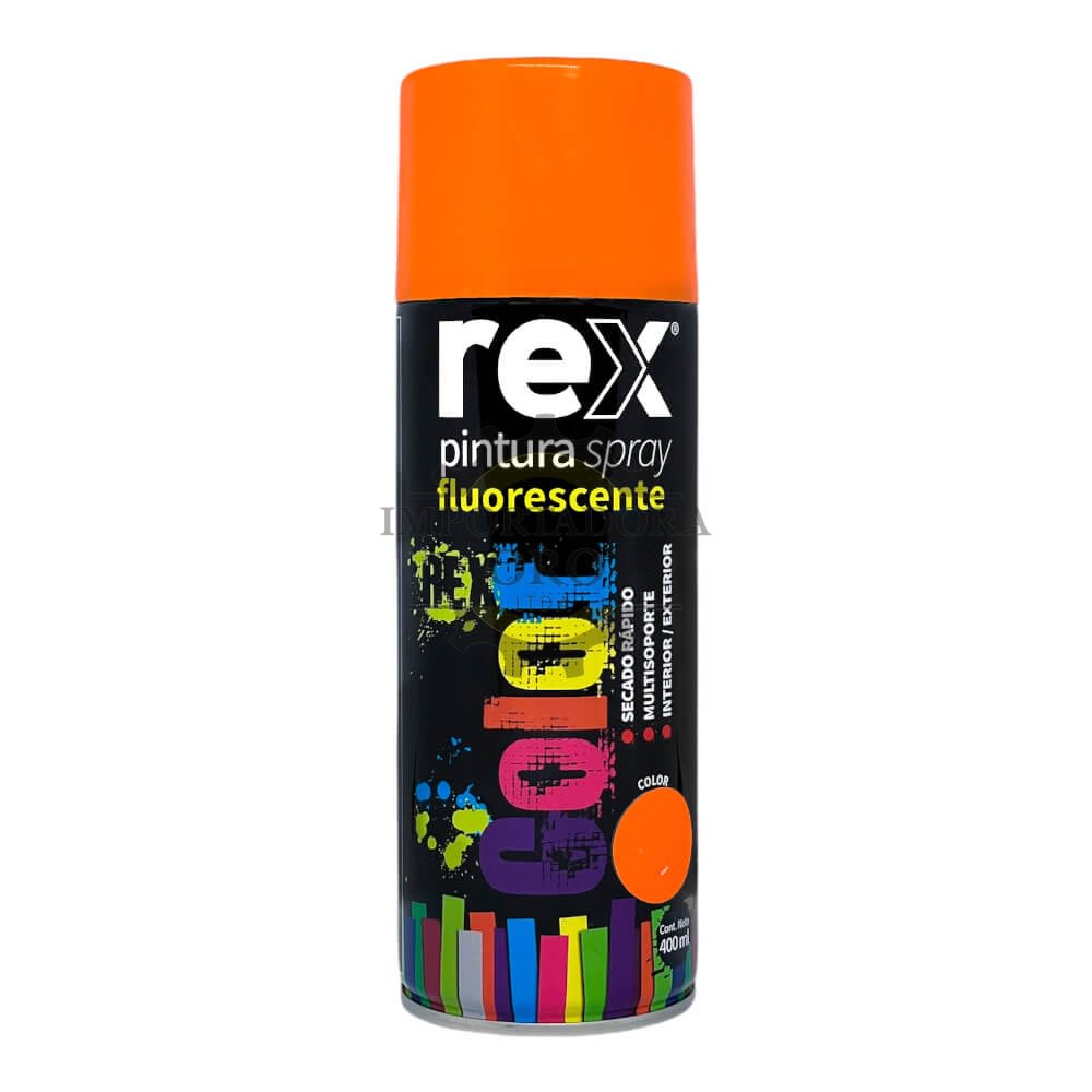 Pintura spray fluorescente naranjo 400ml | Importadora Oro Limitada