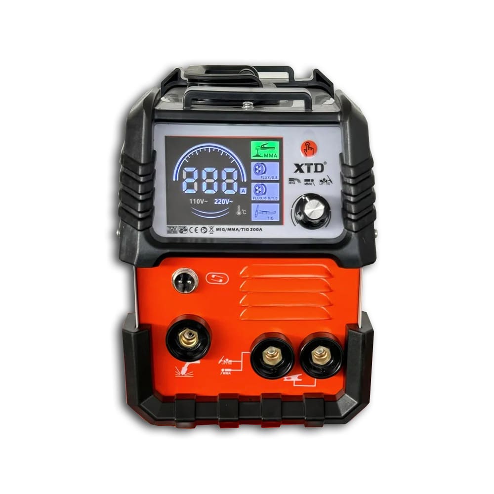 SOLDADORA INVERTER MIG 200A XTD + MASCARA + AMOLADORA | TSP