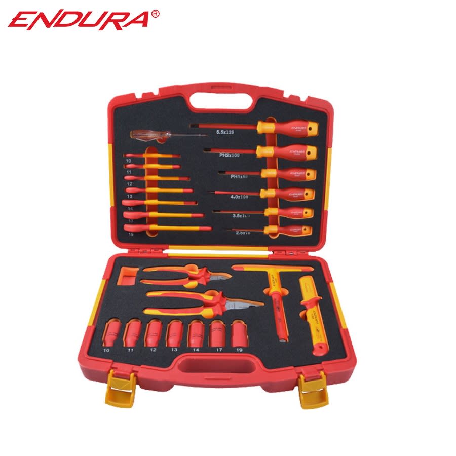 SET HERRAMIENTAS 1000V (25PZS) ENDURA E1182 | Tools Store Peru