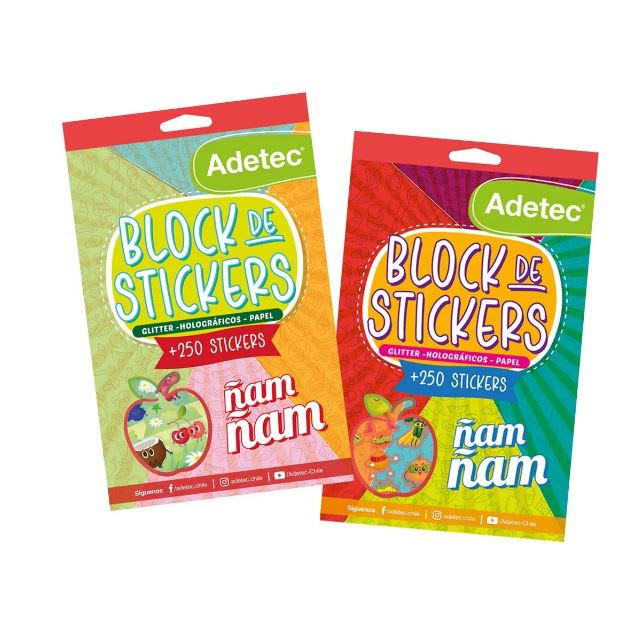 block de stickers ñam ñam 279 STICKERS | MAGNOLIAMANUALIDADES