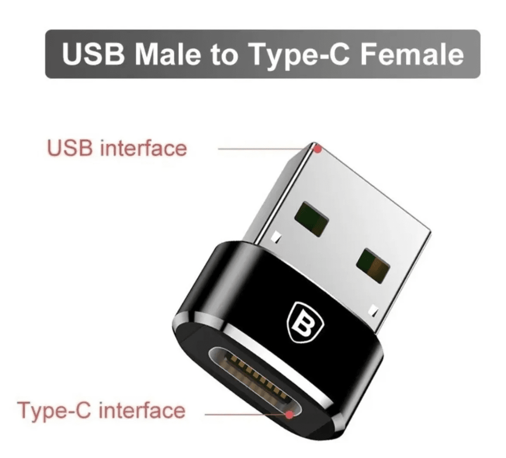 Adaptador USB Macho a USB-C Hembra Baseus | Digitalchoice