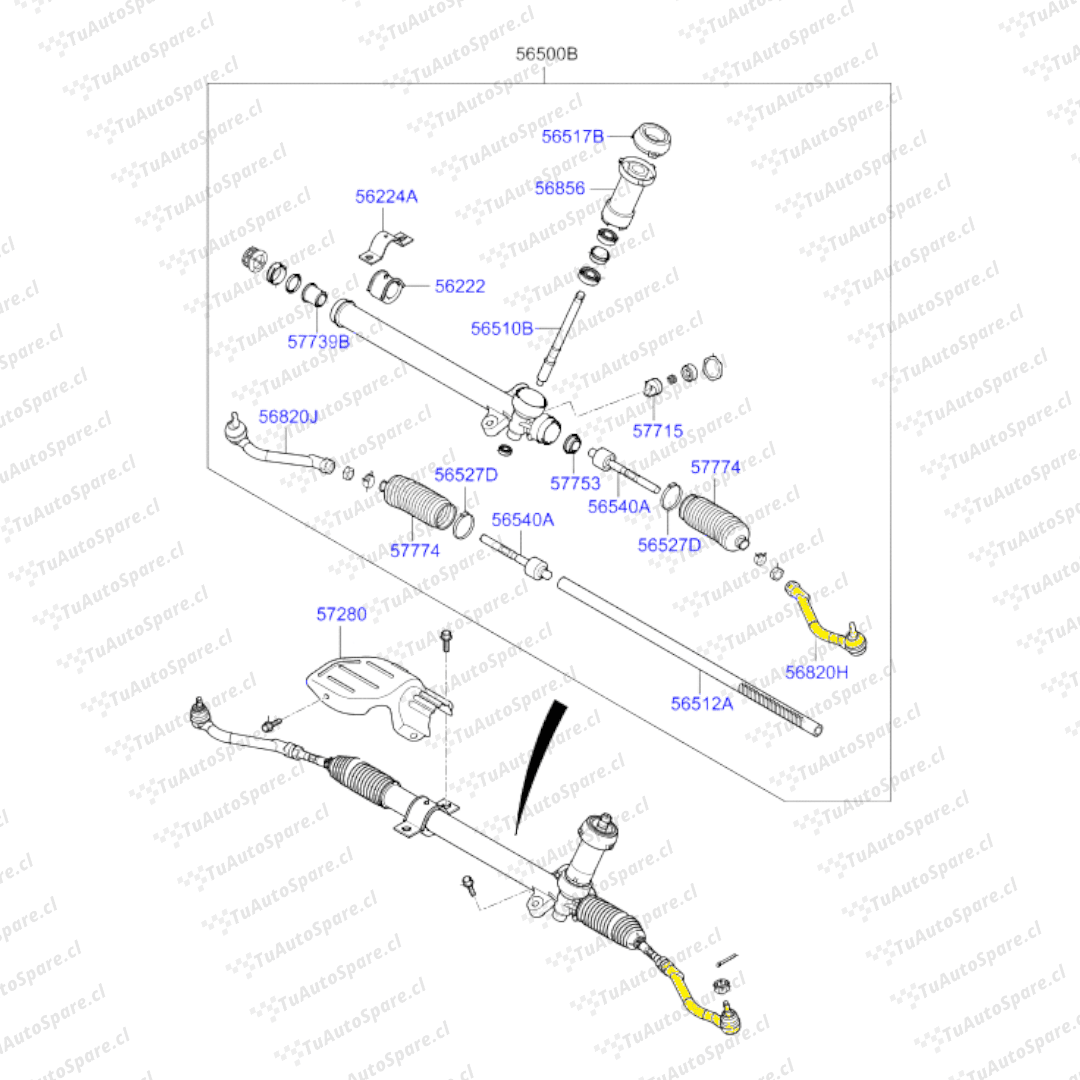 Terminal Direccion ACCENT 2011-2020, Derecho | TuAutoSpare.cl