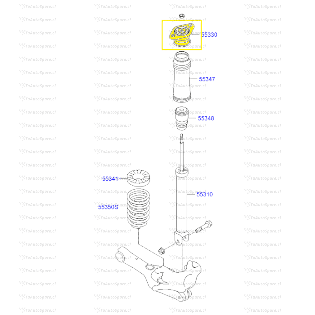 Cazoleta Trasero TUCSON 2010-2015, Izq/Der | TuAutoSpare.cl