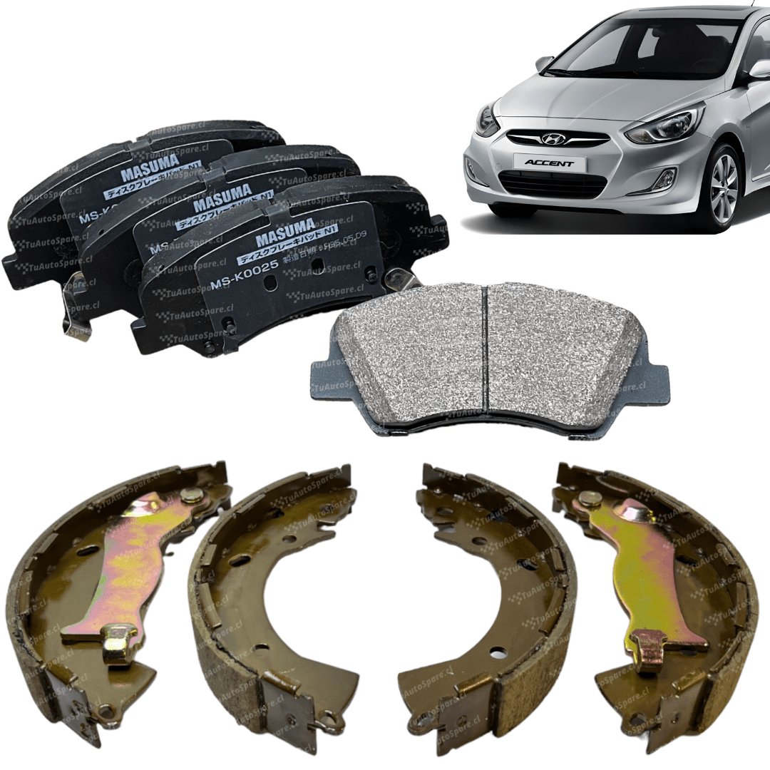 Kit Pastilla + Balata Freno ACCENT 2011-2020. PAR | TuAutoSpare.cl