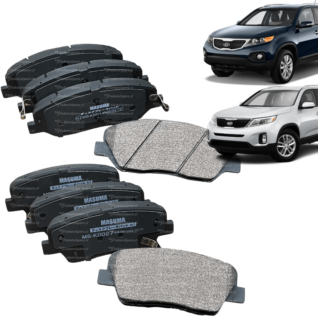 Kit Pastilla Freno Delantera + Trasera SORENTO 2010-2015 | TuAutoSpare.cl