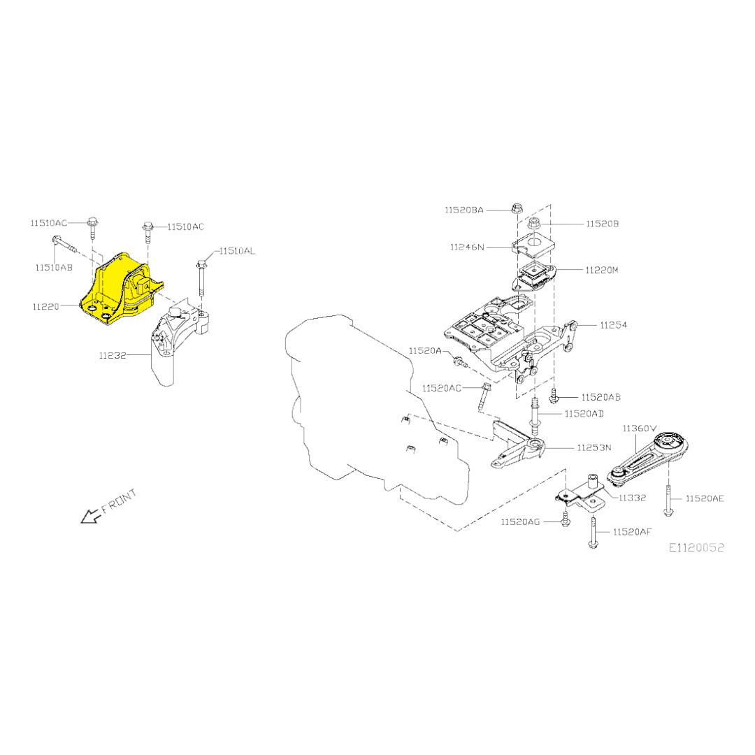 Soporte Motor QASHQAI (1.6) 2008-2014, Derecho | TuAutoSpare.cl