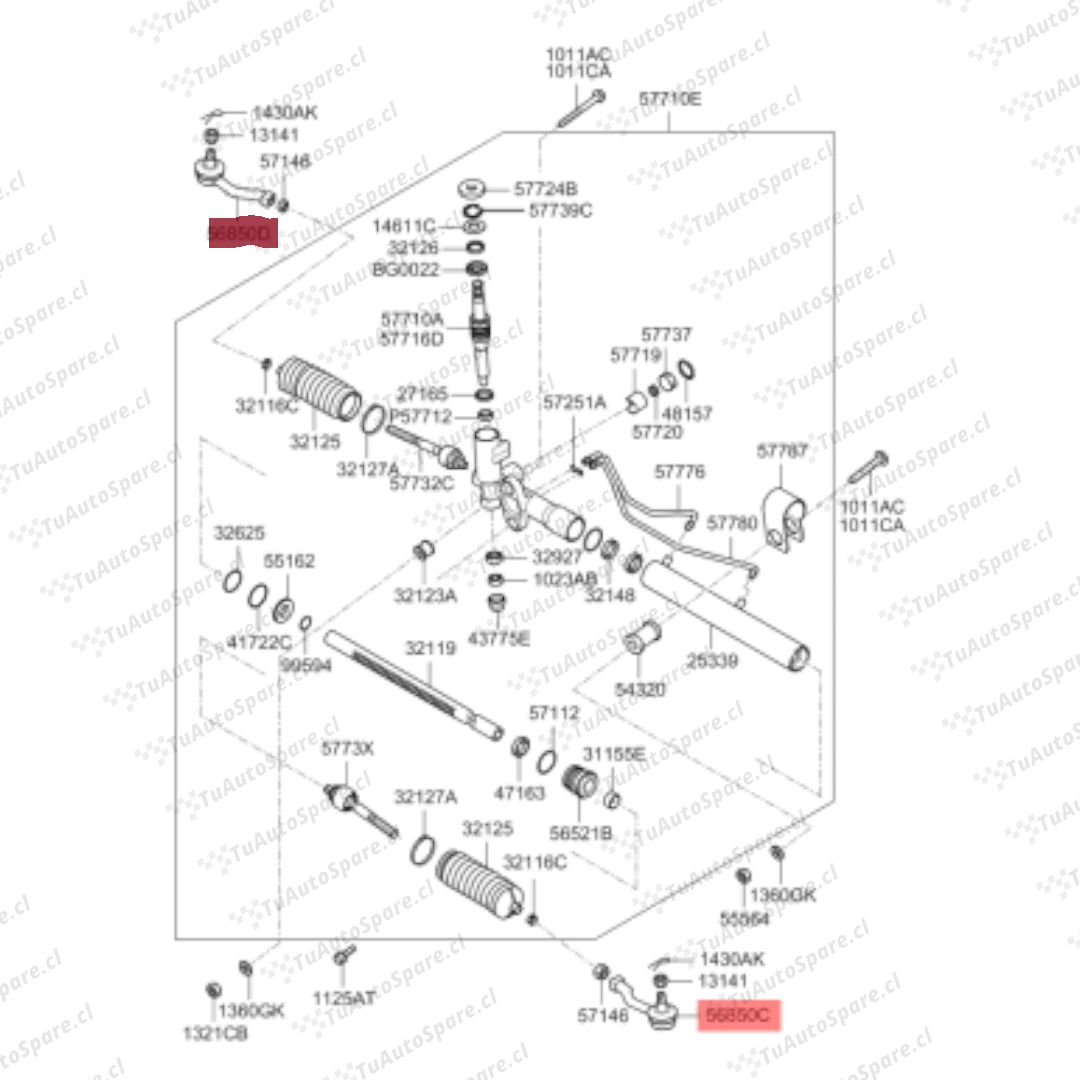Terminal Direccion SORENTO 2002-2009. PAR | TuAutoSpare.cl