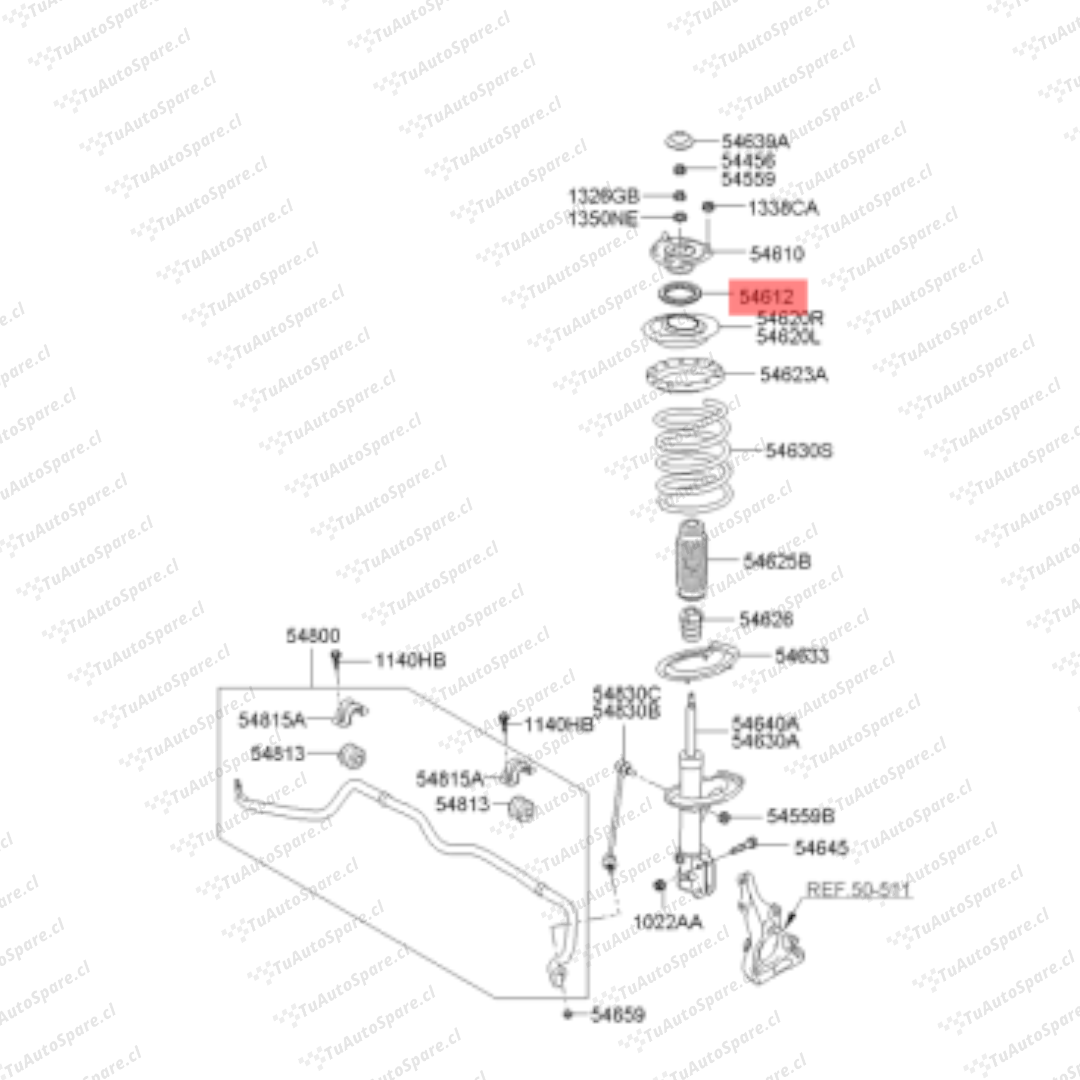 Rodamiento Cazoleta Delantero H-1 2008-2021, Izq/Der | TuAutoSpare.cl