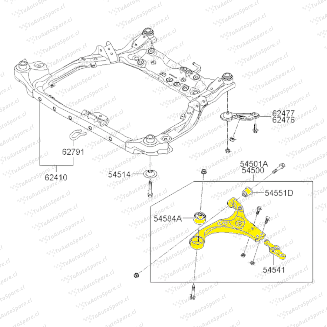 Kit Bandejas Inferior + Rotula Direccion CERATO 2010-2013 | TuAutoSpare.cl