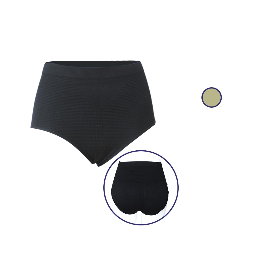 Calzón Con Relleno En Color Negro Y Beige Para Mujer - Pack 12 Unidades ...