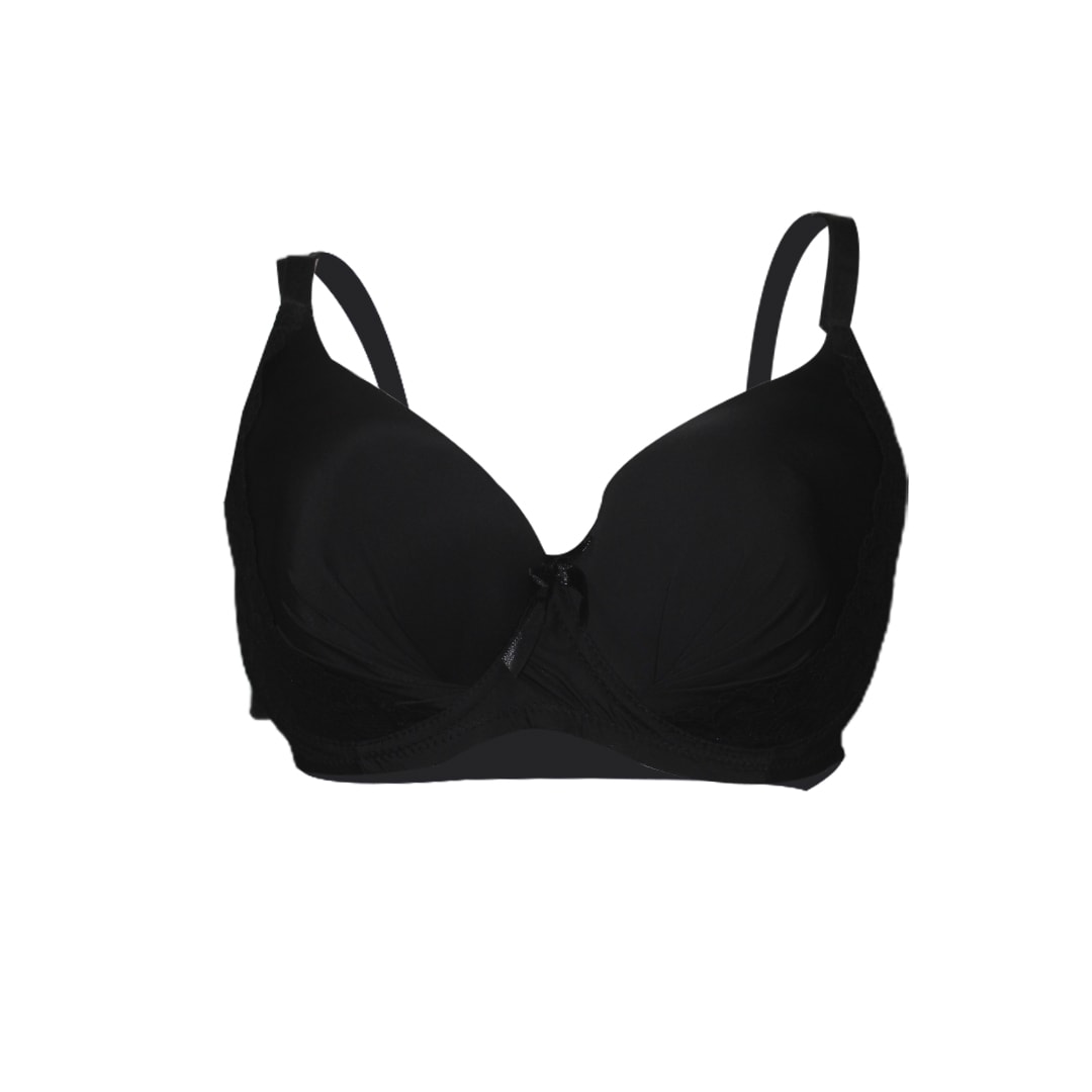 Sostén Copa DD Con Pliegues Al Centro Color Negro Para Mujer - Pack 12 ...