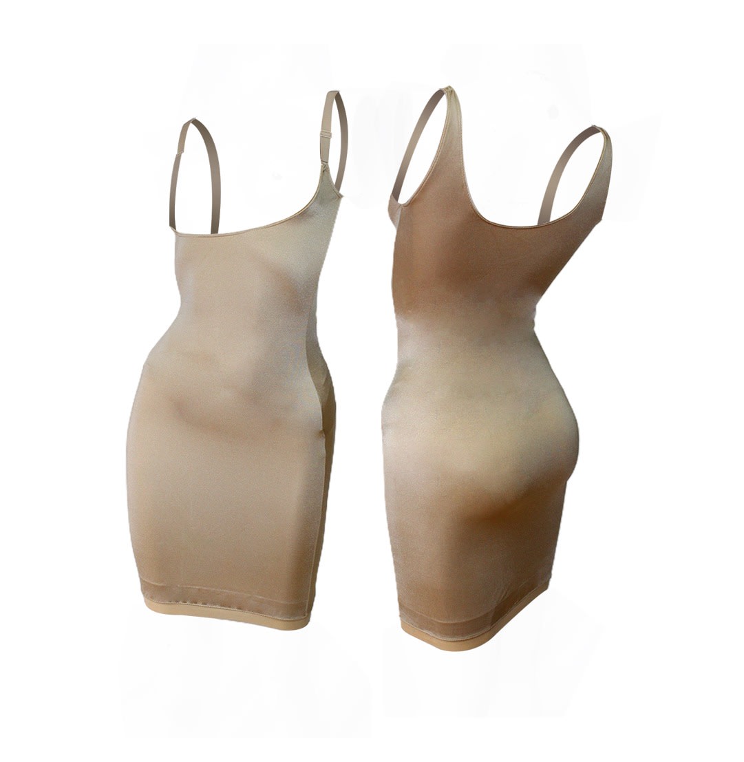 Vestido Faja Modelador Con Tiras Sin Copa Color Beige - Pack 6 Unidades ...