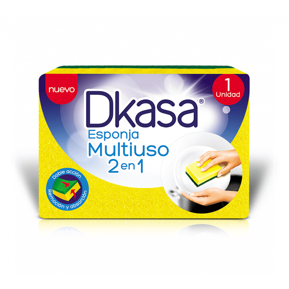 DKASA ESPONJA MULTIUSO 2 EN 1 | PLAZA MULTIPACK