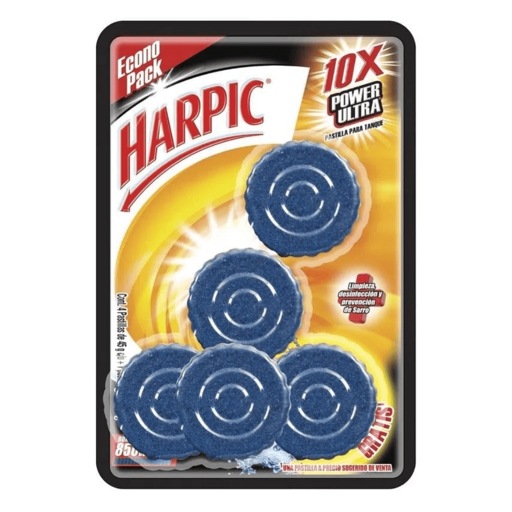 HARPIC PASTILLAS POWER ULTRA 4+1 UND AZUL | PLAZA MULTIPACK