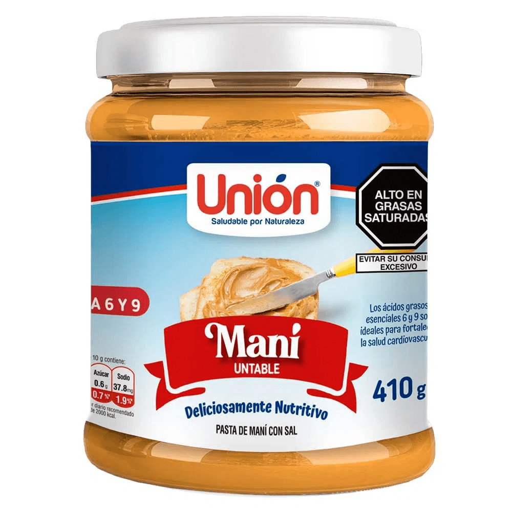 UNION MANTEQUILLA MANI UNTABLE 410G FRASCO | PLAZA MULTIPACK