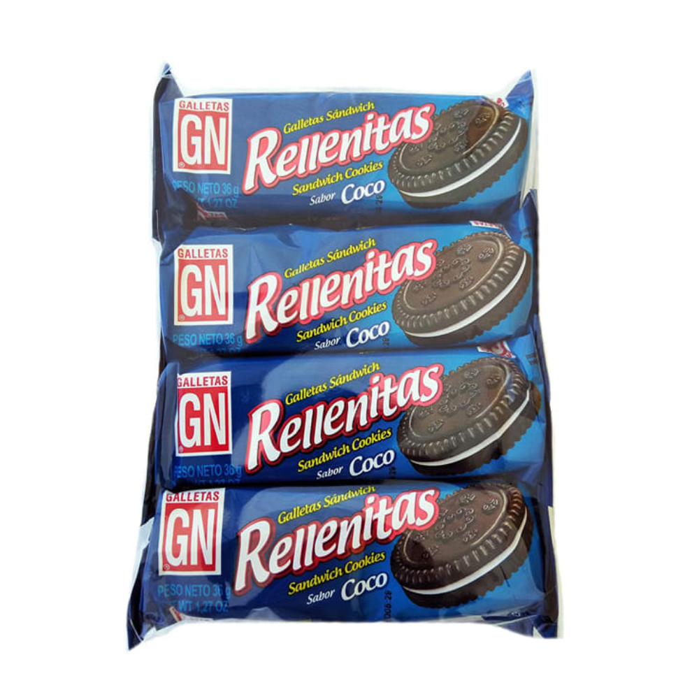 GALLETAS GN COCO X 8UND RELLENITAS | PLAZA MULTIPACK