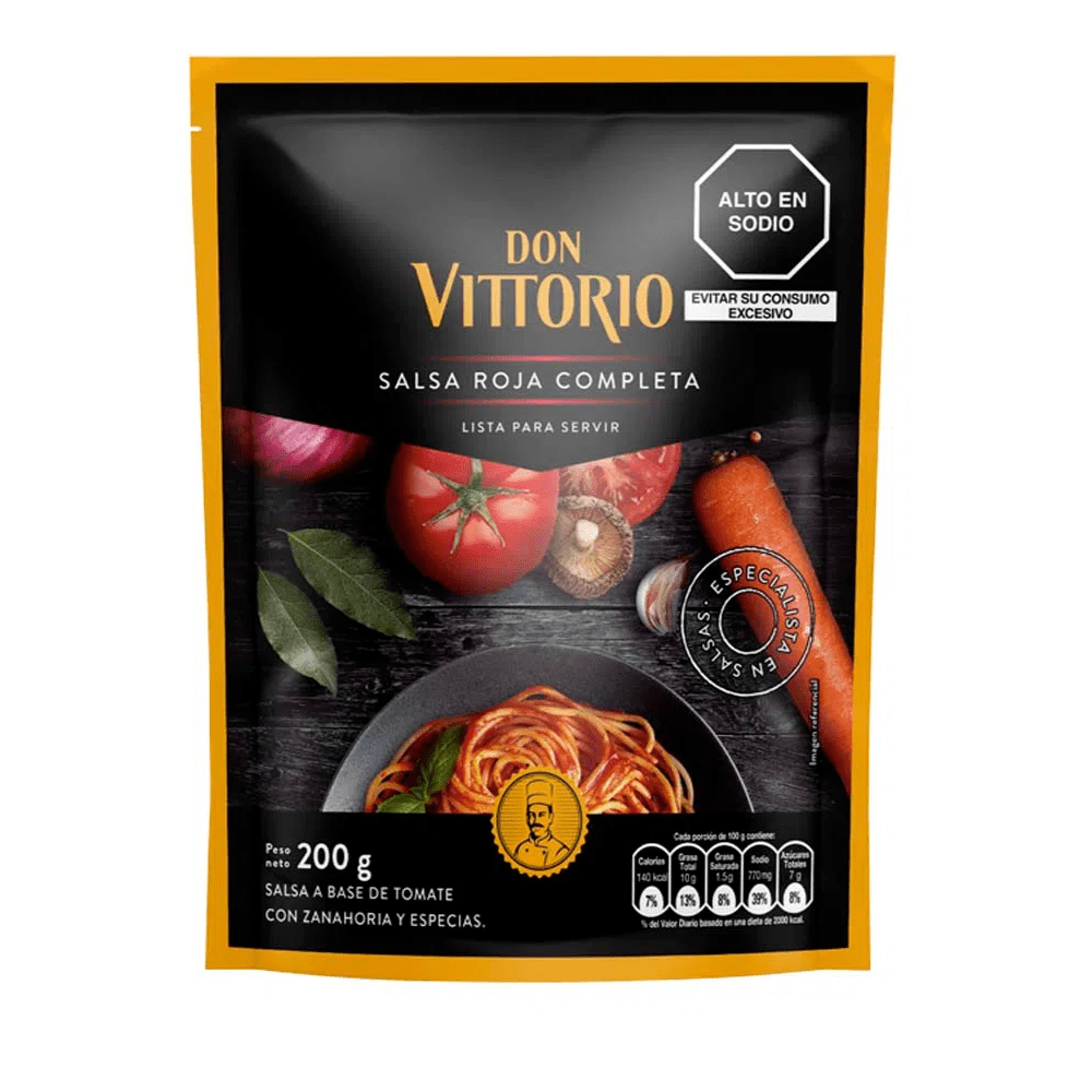 DON VITTORIO SALSA ROJA 200G COMPLETA | PLAZA MULTIPACK