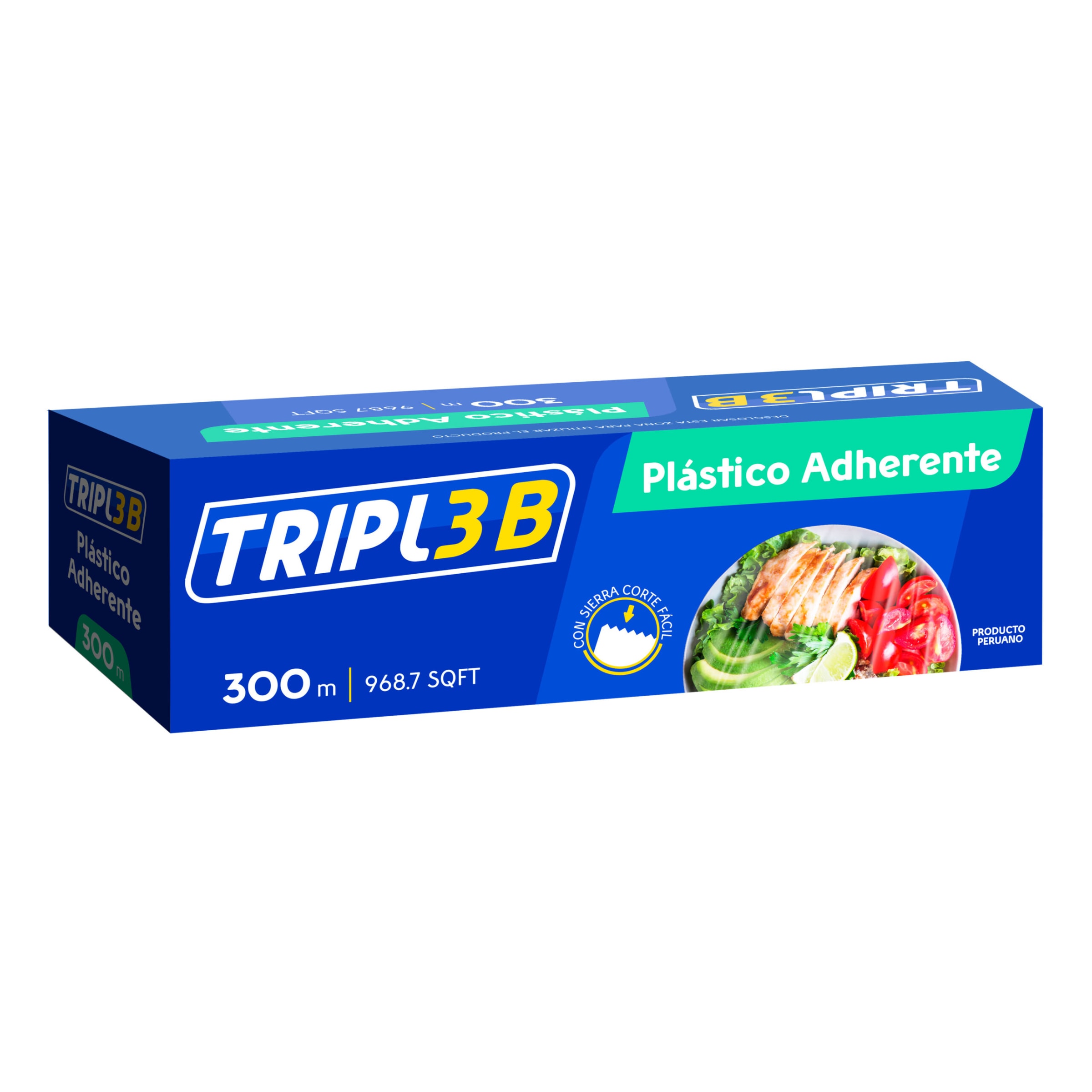 TRIPLE B ROLLO PLASTICO ADHERENTE 300M | PLAZA MULTIPACK