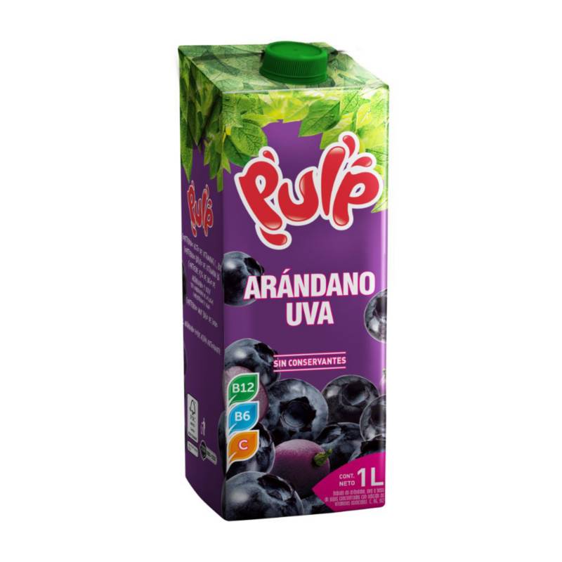 JUGO PULP ARANDANO UVA 1LT TETRA | PLAZA MULTIPACK