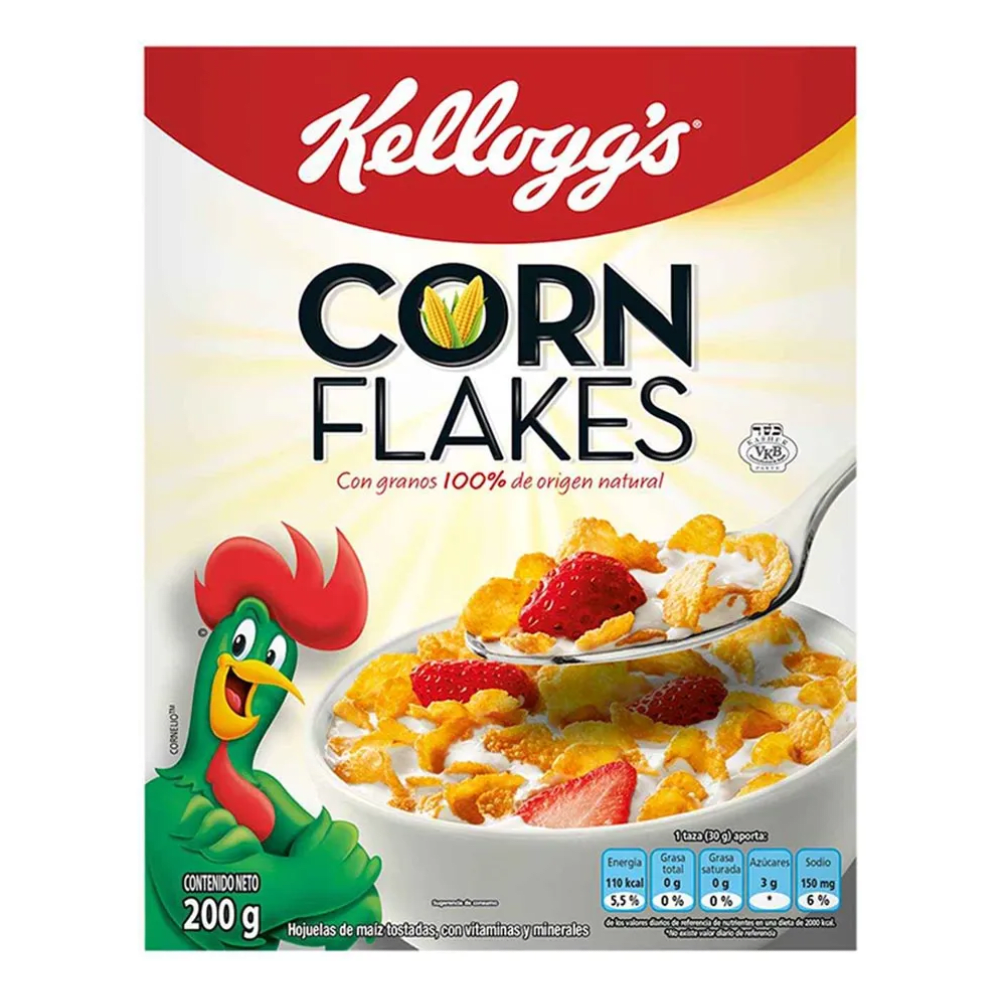 CORN FLAKES KELLOGGS EL ORIGINAL 200G | PLAZA MULTIPACK