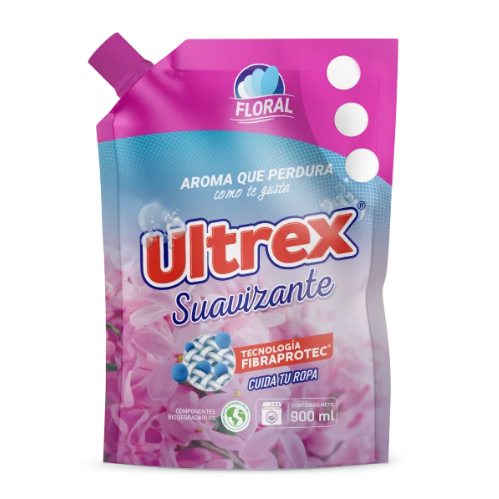 SUAVIZANTE ULTREX FLORAL 900ML | PLAZA MULTIPACK
