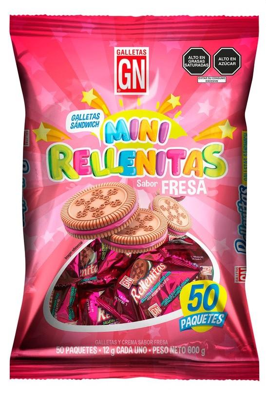 GN MINI RELLENITAS X50UND 600GR FRESA | PLAZA MULTIPACK