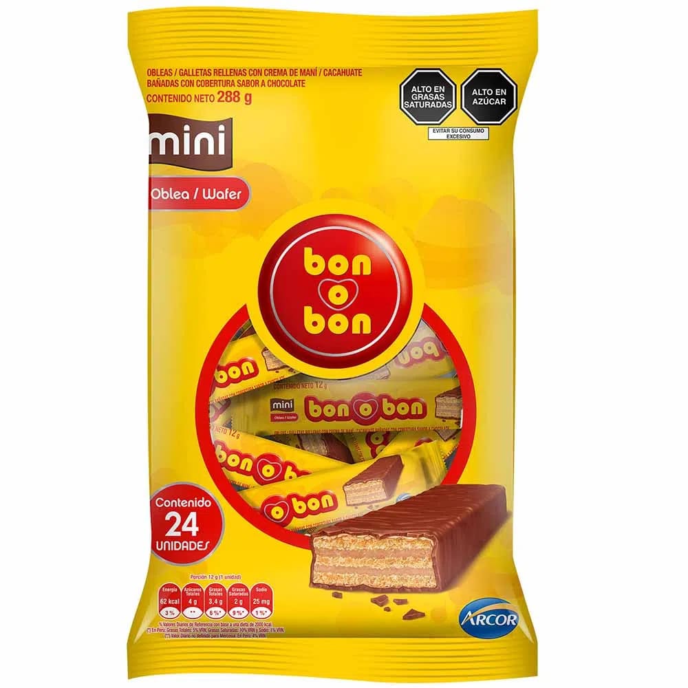 ARCOR MINI BON BON WAFER 288G | PLAZA MULTIPACK