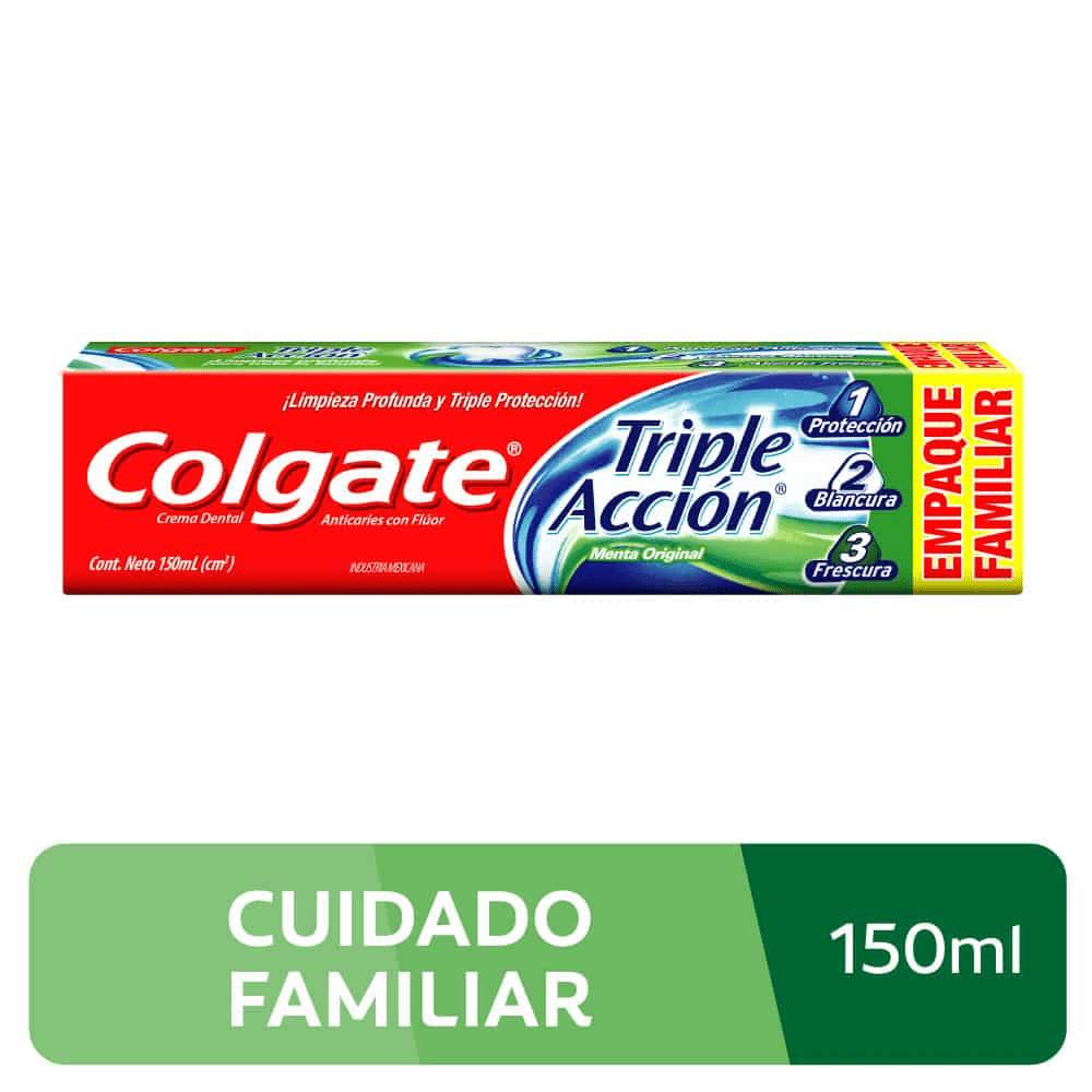 COLGATE TRIPLE ACCION 150ML FAMILIAR | PLAZA MULTIPACK