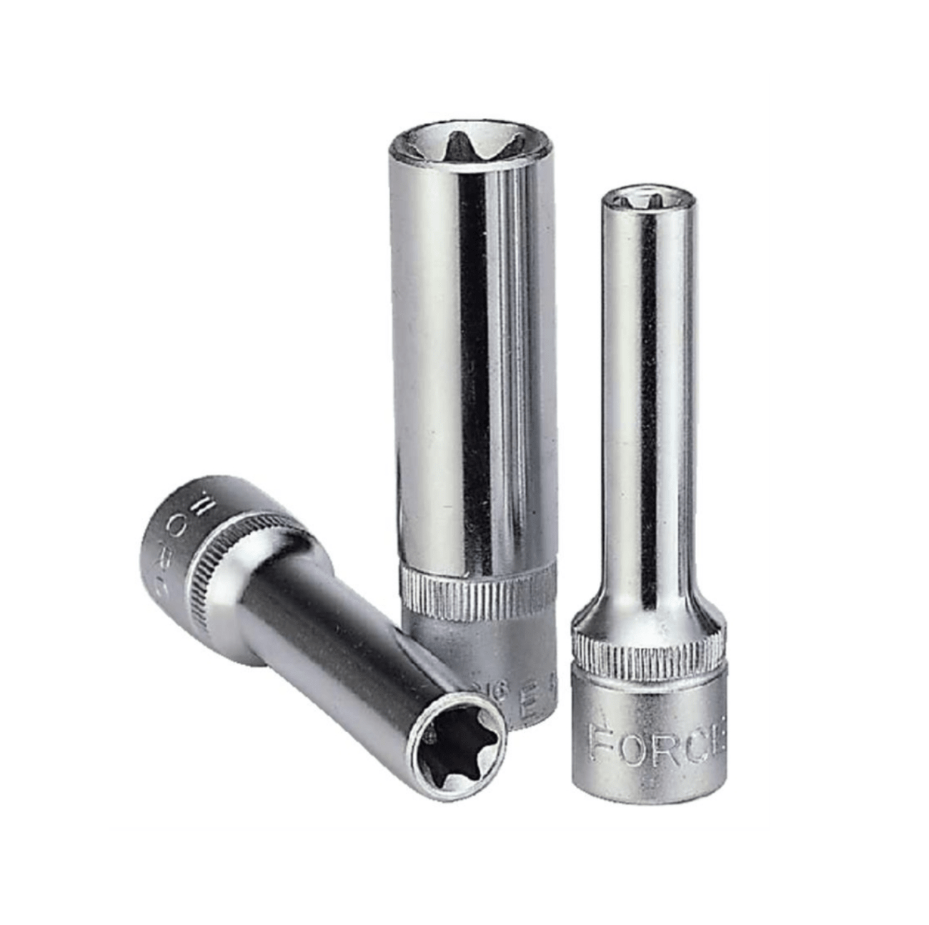 DADO TORX HEMBRA LARGO 3/8 x E6 FORCE | Comercial Gyma