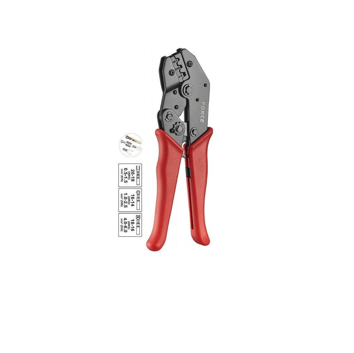 ALICATE APRIETA TERMINAL MARCA FORCE 6803 | Comercial Gyma