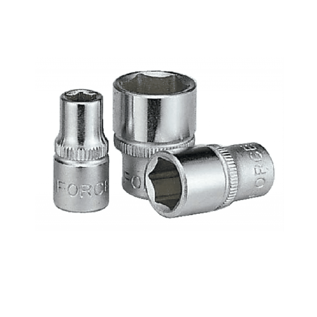 JUEGO DADOS HEXAGONAL 1/4" DE 4 -14 MM 46 PZAS MARCA FORCE | Comercial Gyma