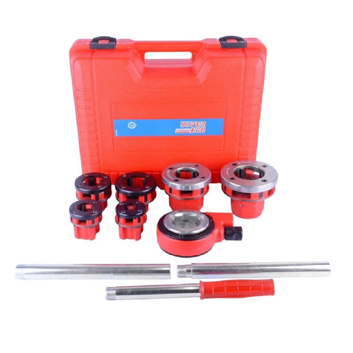 JUEGO TERRAJA PARA ROSCA 1/2 - 2" BSPT MARCA SUPER EGO | Comercial Gyma