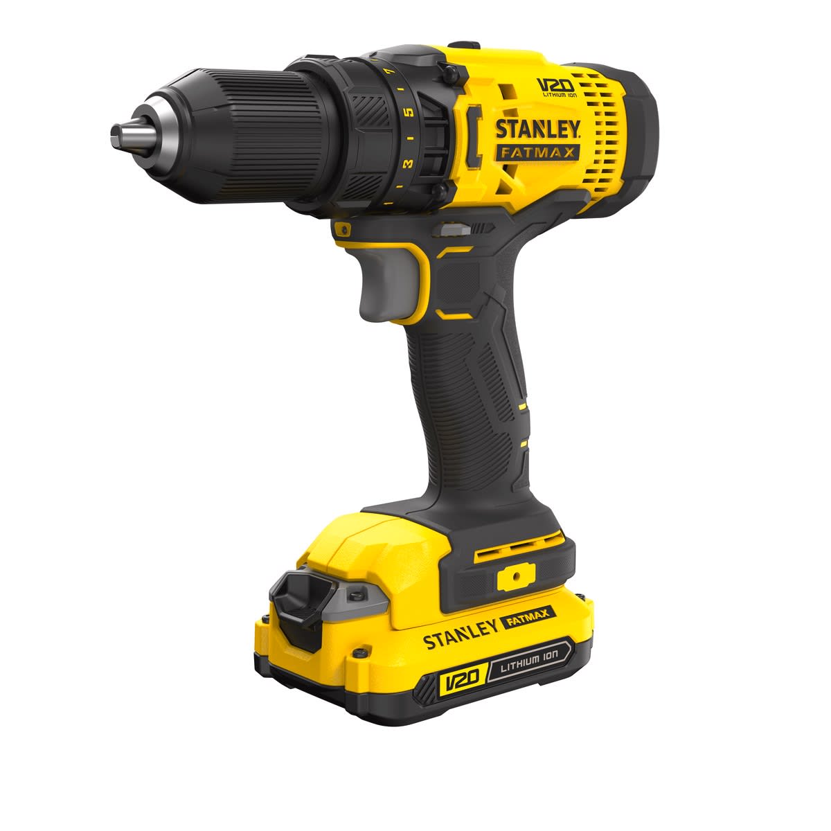 TALADRO ROTACION INALAMBRICO 20V MARCA STANLEY SCD700C2K | Comercial Gyma