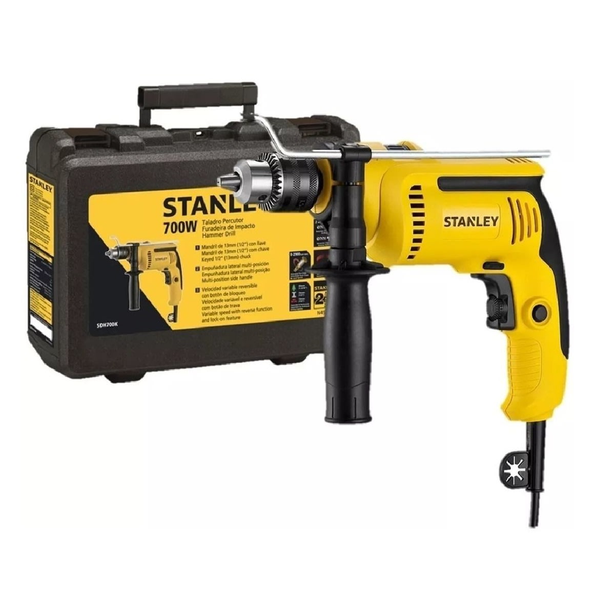 TALADRO PERCUTOR 1/2" DE 700 W MARCA STANLEY SDH700K | Comercial Gyma