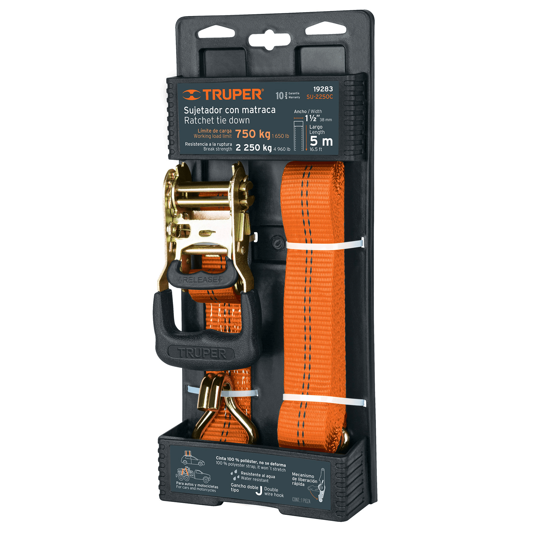 ESLINGA 5 MT x 1 1/2 CARGA MÁXIMA 2.250 KGS | Comercial Gyma