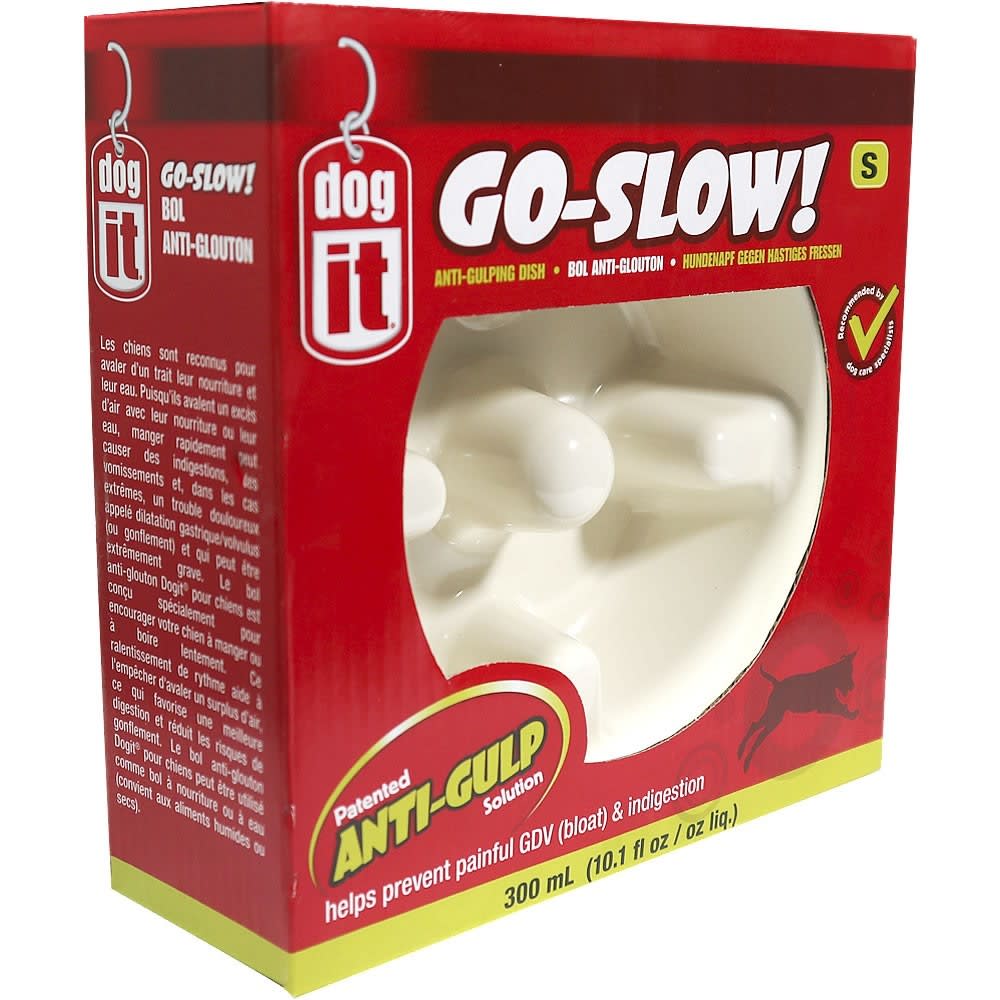 DOGIT GO SLOW PLATO ANTI-GULPING BLANCO M | L&H PET SHOP