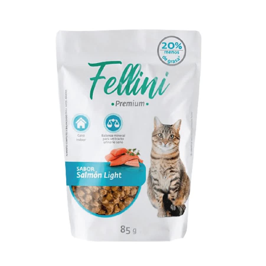 FELLINI ALIMENTO HUMEDO SALMON LIGHT 85 GR | L&H PET SHOP