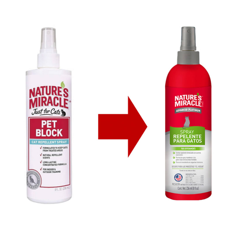 NATURE'S MIRACLE GATO PET BLOCK / REPELENTE 236 ML | L&H PET SHOP