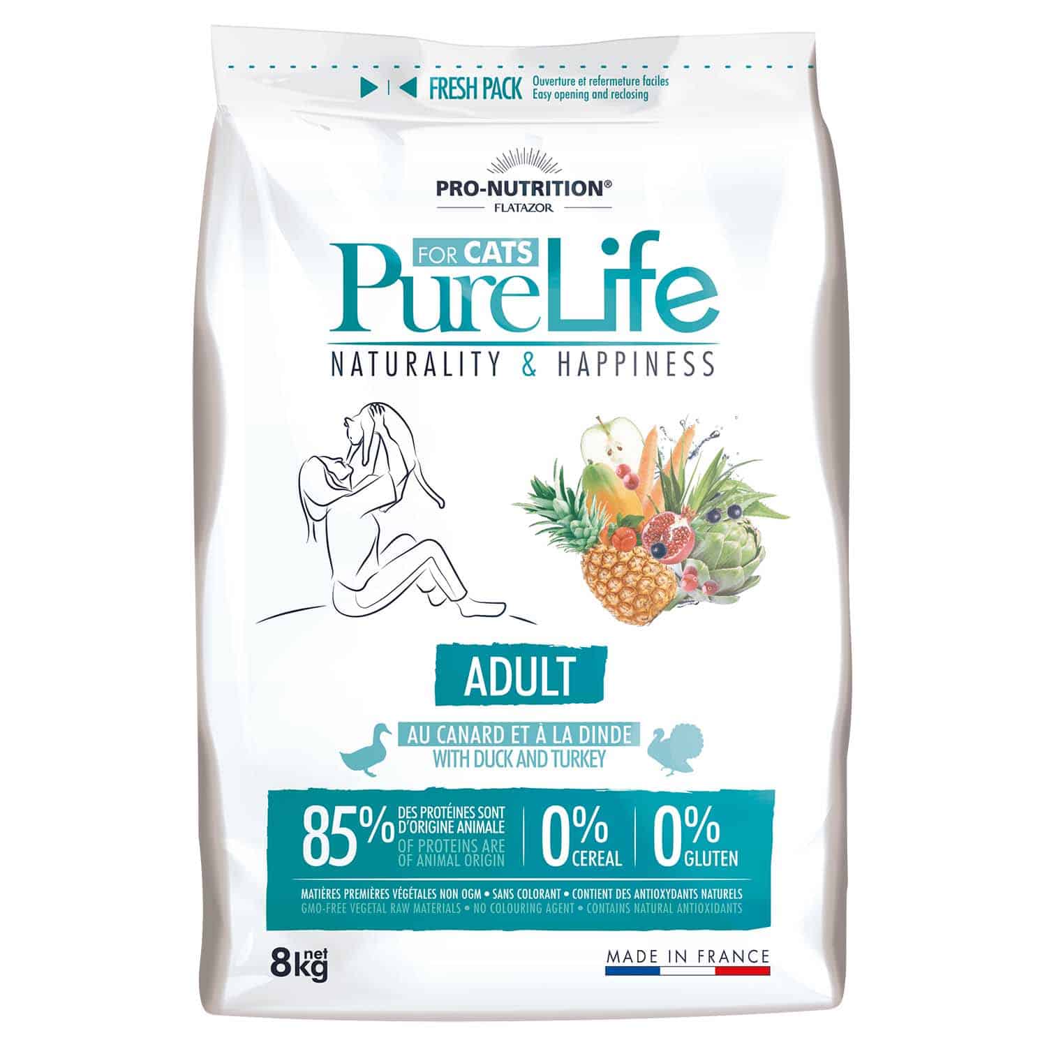 Pure life Gato adulto Grain Free 8 kg | L&H PET SHOP