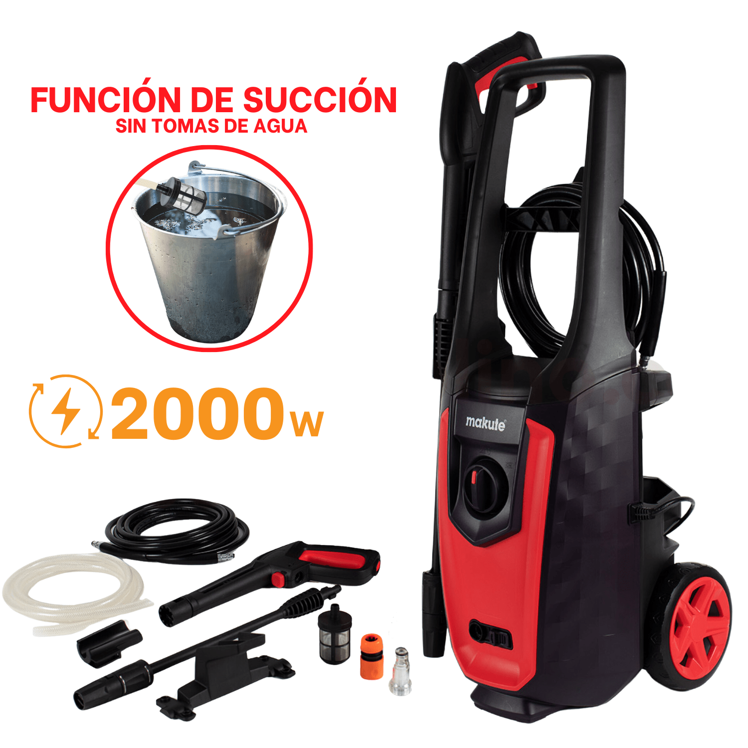 Hidrolavadora Electrica 2000W Makute con funcion de Succion | Corporacion Ferremax