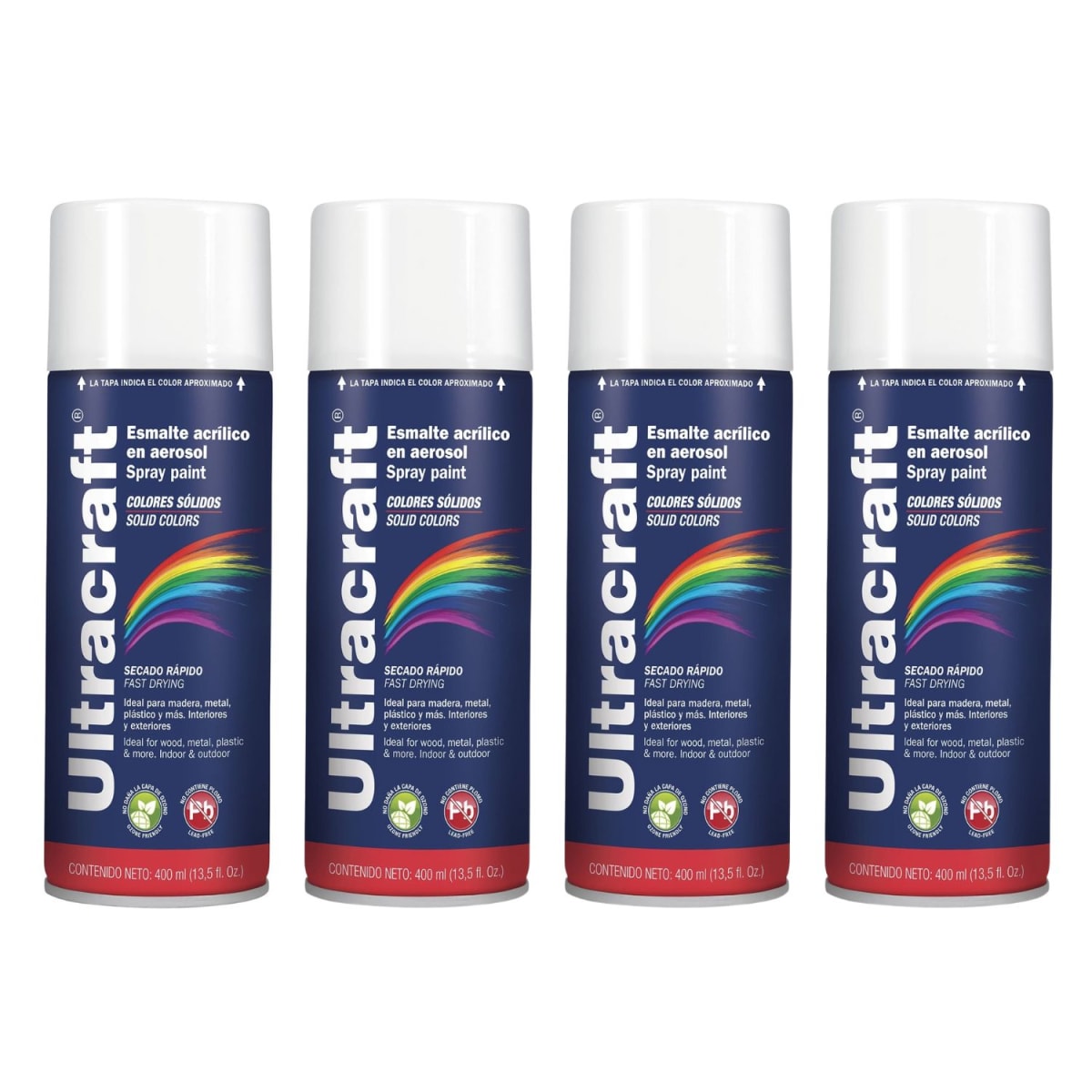 Pintura Spray Color Laca Transparente x4 Unidades Ultracraft | Ferremax