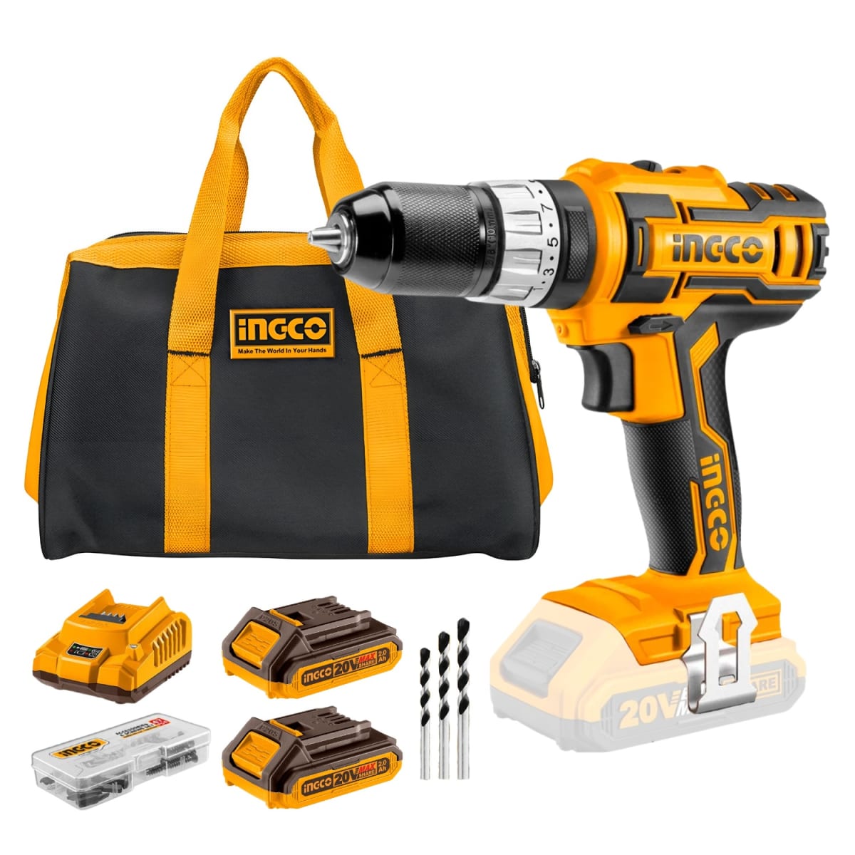 Taladro Atornillador Ingco CIDLI2002 3/8" 45 Nm 20v Ingco | Ferremax