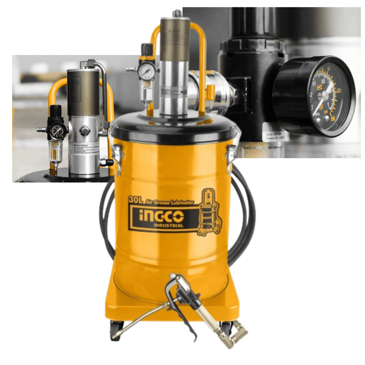 Engrasadora Neumática Industrial 30L INGCO | Ferremax