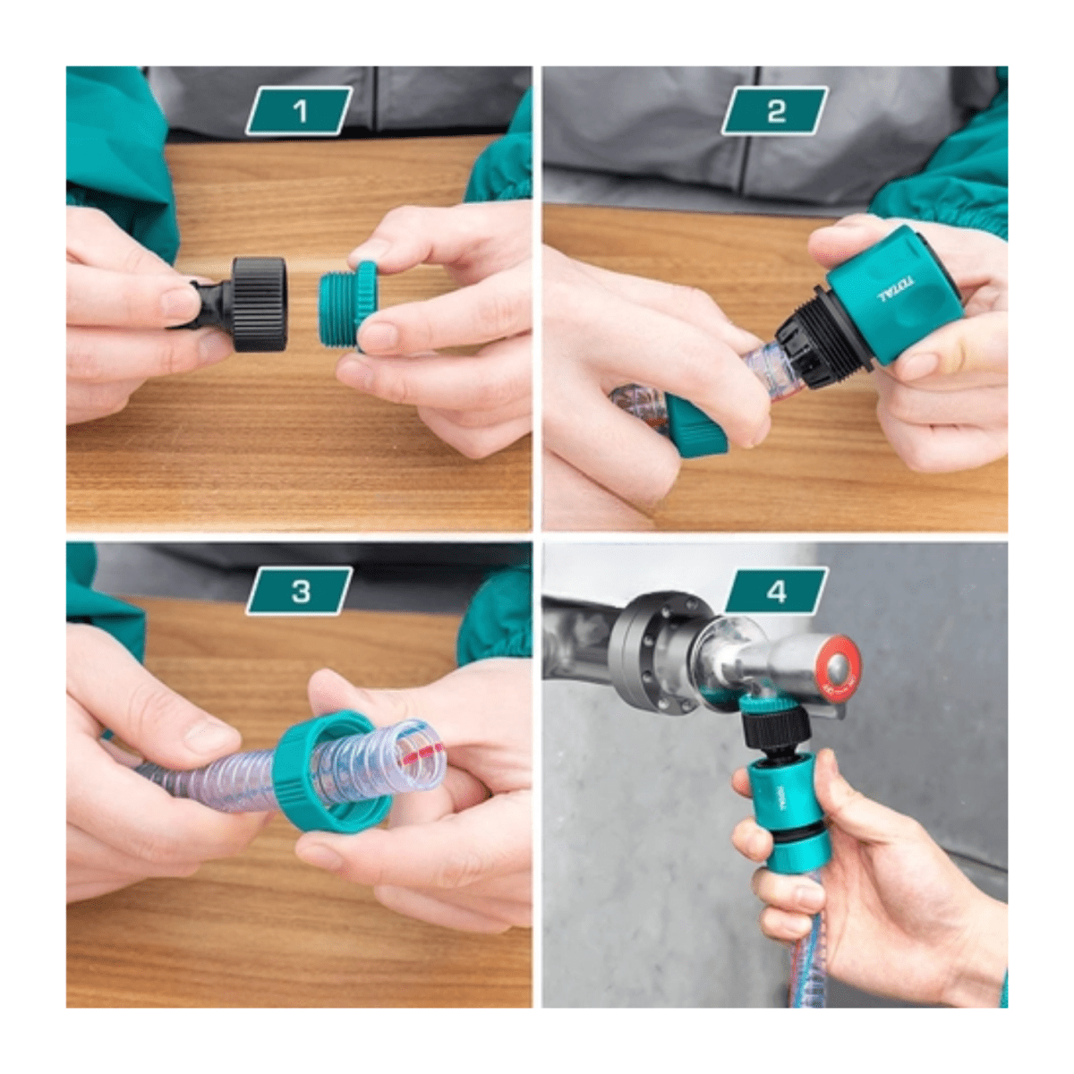 SET DE BOQUILLA Y CONECTORES PARA HIDROLAVADORA TOTAL | Corporacion Ferremax