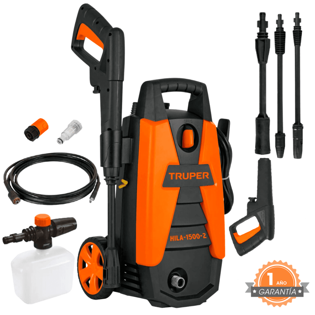 Hidrolavadora 1400W 1500 PSI + Manguera 20 metros Truper | Corporacion Ferremax