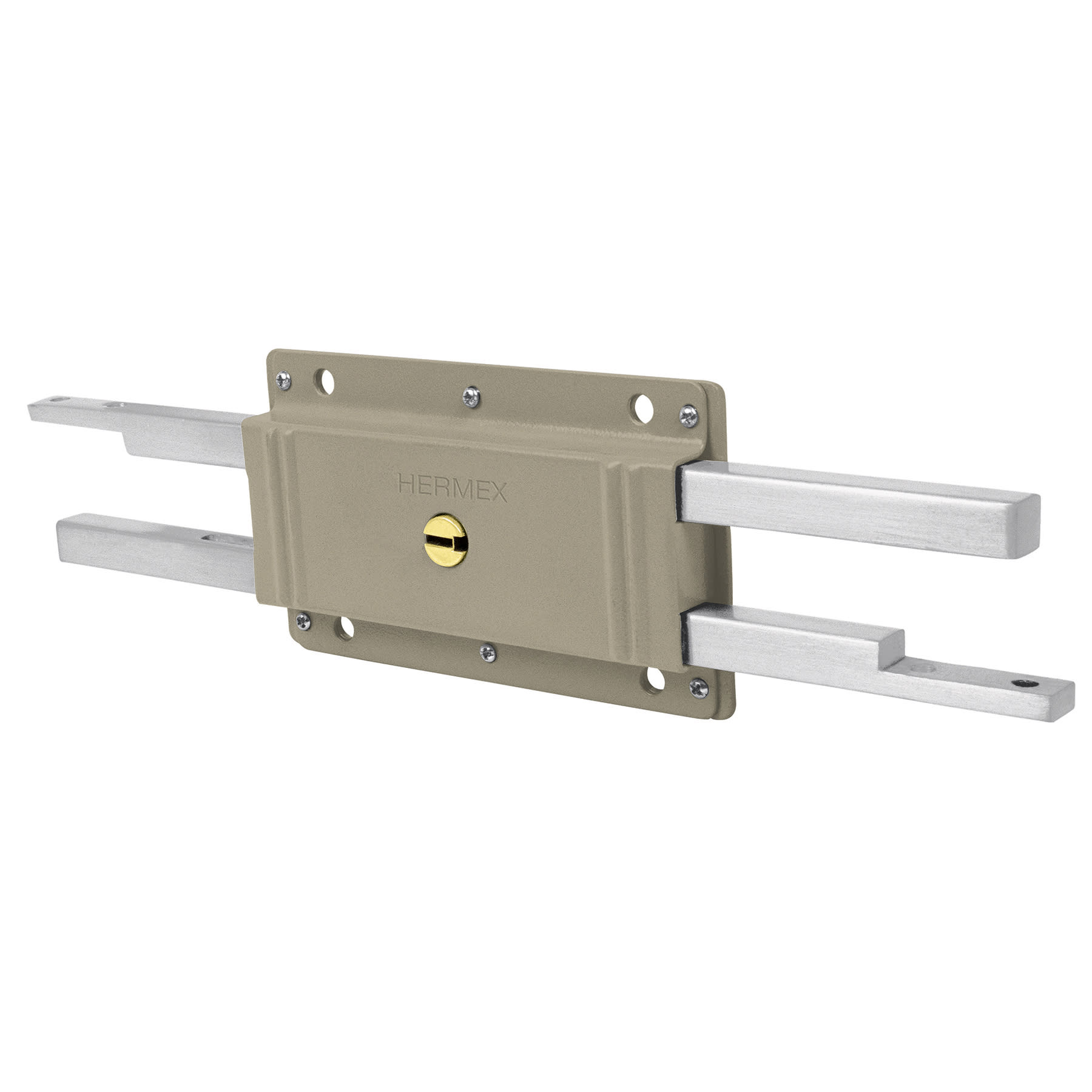 Chapa cerradura de doble barra doble cerrojo Hermex | Ferremax