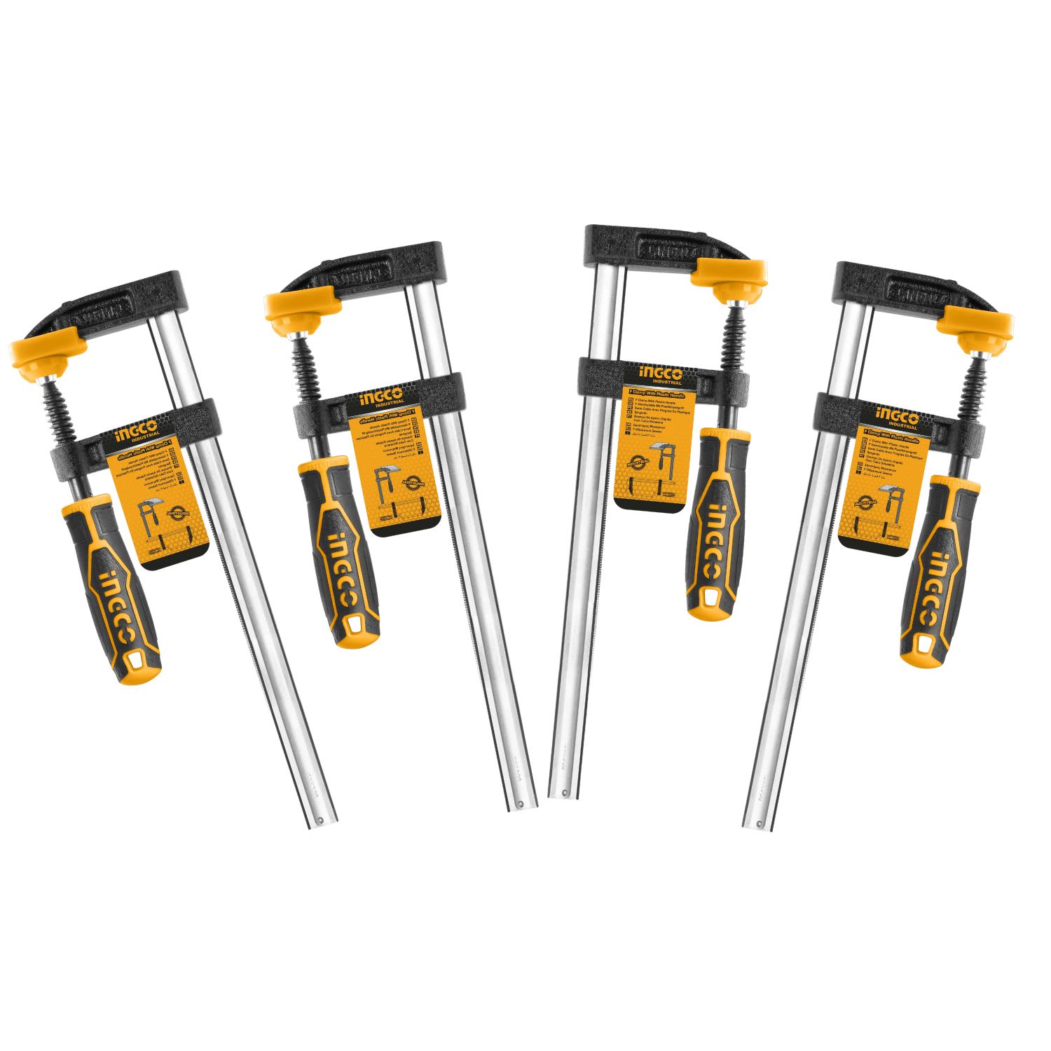 Pack x4 Prensa Sargento Tipo F 50 x 250MM Industrial Ingco ...