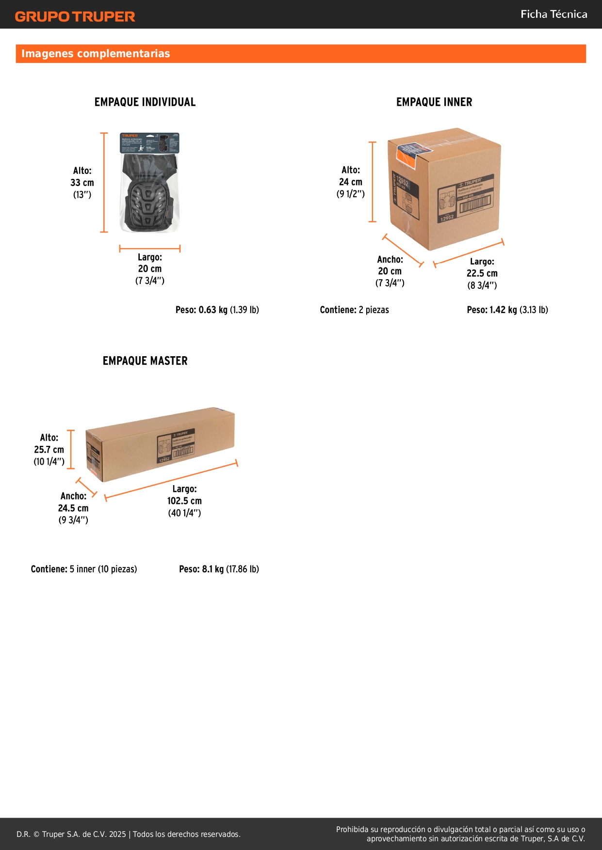 Rodilleras de gel y eva con correa antideslizante, truper | Ferremax