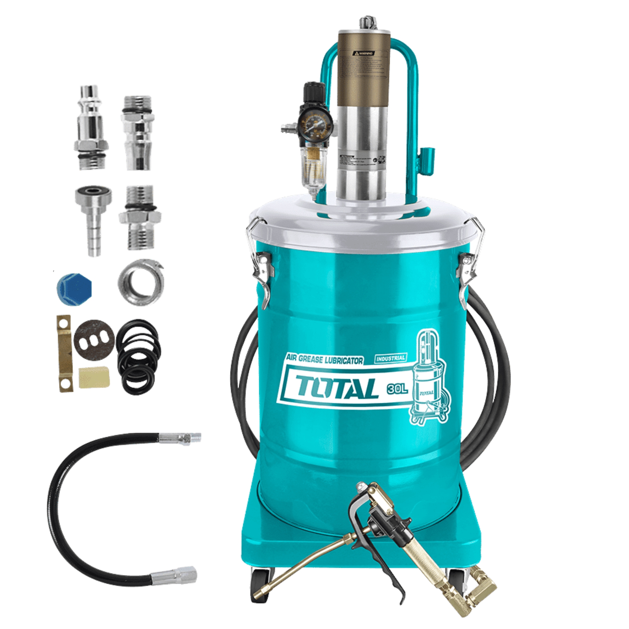 Engrasadora neumática 30 litros industrial Total | Ferremax